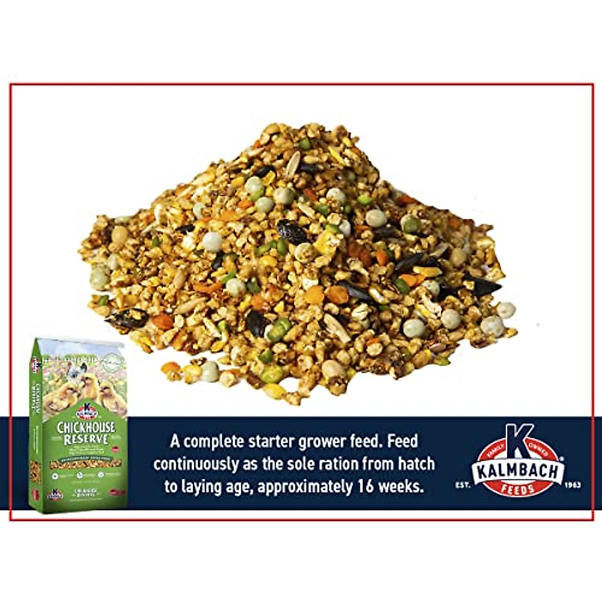 Kalmbach Feeds Chickhouse Reserve 18% Whole Grain Complete Feed for Chicks, 30 lb