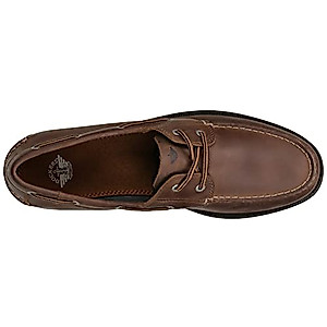 Dockers Men’s Vargas Leather Handsewn Boat Shoe,Rust, 10 M US