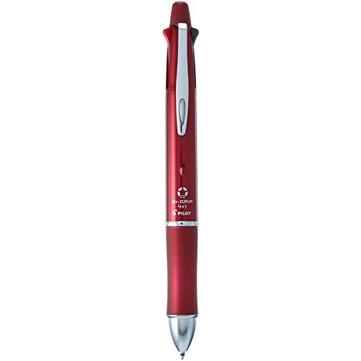 PILOT Dr. Grip 4+1, 4 Color 0.7 mm Ballpoint Multi Pen & 0.5 mm Mechanical Pencil - Bordeaux Body (BKHDF1SFN-BO)