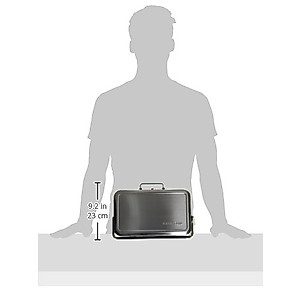 Kikkerland BQ01 Portable BBQ Suitcase, Silver