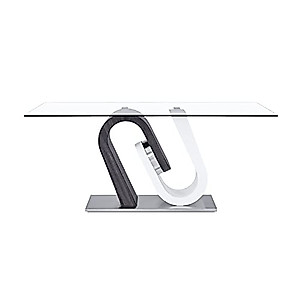 Global Furniture USA Dining Table, Grey-White