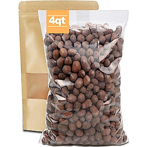 4qt Hydroponic Clay Pebbles, 8mm-12mm, Toypopor Natural Organic Expanded Grow Media for Hydroponics, Drainage, Decoration, Aquaponics and Other Gardening Essentials