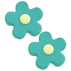 Hemobllo 2pcs Silicone Charging Cord Saver Mini Flower Charging Cable Protector Phone Cable Protective Cover (Blue and Green)