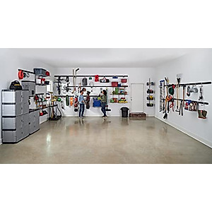 Rubbermaid 24-Piece FastTrack Garage Wall-Mounted Storage Kit, 6 Rails and 18 Hooks, for Home/House/Tool/Sports/Equipment/Utility Purposes