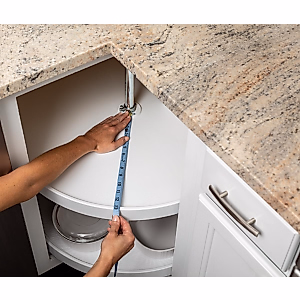 Smooth Top EasyLiner Lazy Susan Liner Kit - Easy to Install, Circular, Non Slip Shelf Liner for Lazy Susan Kitchen Cupboards and Shelves, 30 Inch Diameter, White, 2-Pack