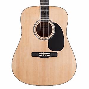 Boroughs B30DNT Dreadnought Acoustic Guitar Pack with Tuner, Gig Bag and Strap, Natural