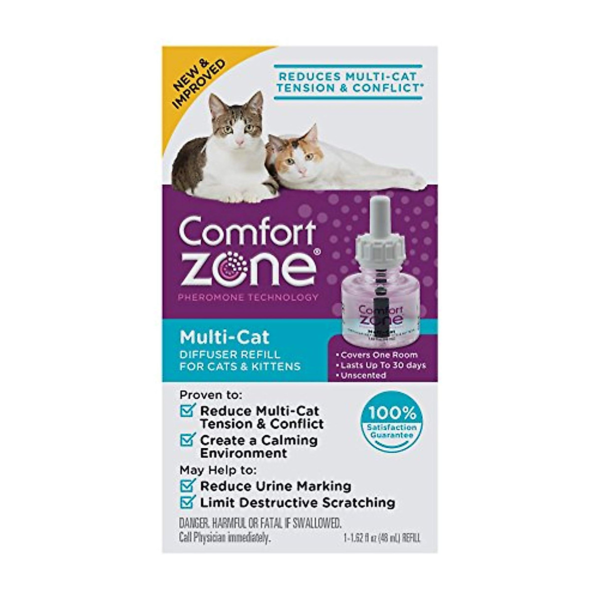 Comfort Zone Basic Multicat Diffuser Refill for Cat Calming, Single Refill (100526066)