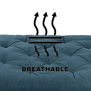 Trupedic Poly Solid Full Futon Mattress, 8-inch, Dusty Blue