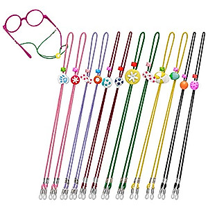 HALF CRESCEN Kids Glasses Strap (Pack of 12) Eyeglasses Straps for Kids, Sunglasses Holder Strap for Kids Girls