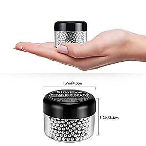 Simtive 1000 PCS Decanter Cleaning Beads, Cleaner for Wine Decanter, Carafe and Vase, 304 Stainless Steel Cleaning balls