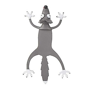 Cute Bookmark 3D Cartoon Book Marker 2Pcs Set - Frog + Wolf Animal PVC Material Funny Bookmark Student Gifts (Frog + Wolf)