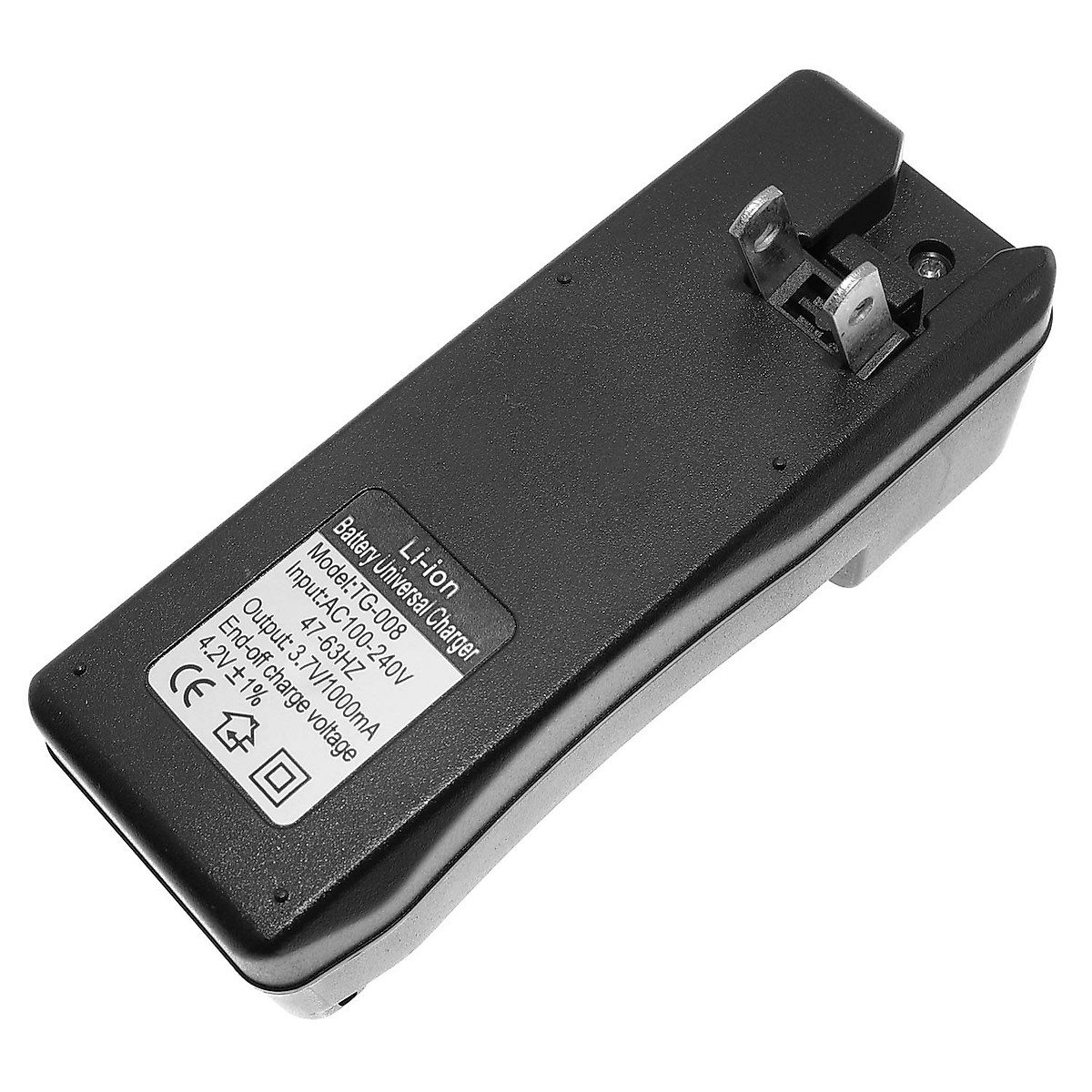 DGZZI 1pcs 2-Slots Universal Rechargeable Battery Charger Black for 18650 16340 14500 10440 3.7V Li-Ion Batteries (Can Charge Batteries Individually)