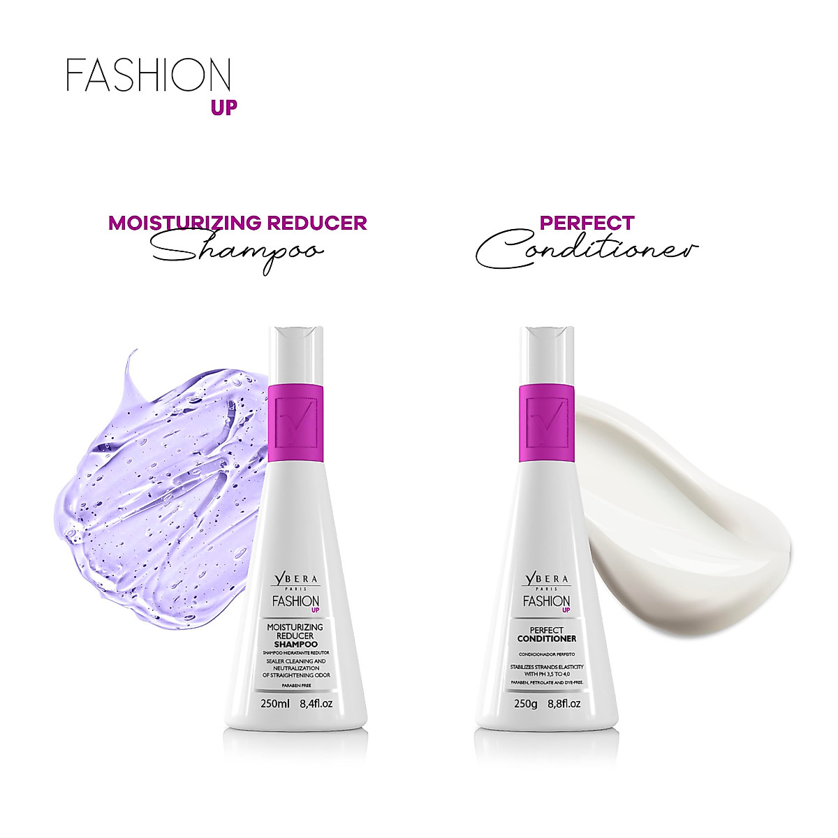 YBERA PARIS Fashion UP Home Care System | Ideal for Extremely Dry Hairs | Extreme Shining Hair | Color Safe | Enhanced with Oil Grape Seed and Murumurú | Set of 2