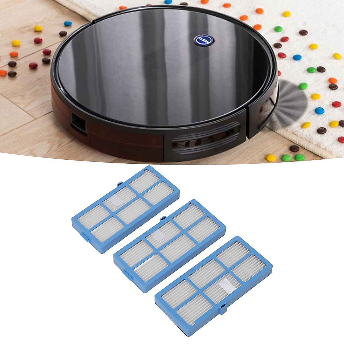 6Pcs Sweeper Filter Set Air Sweeper Filter Set Replacement Parts for Bagotte BG600 Accessories