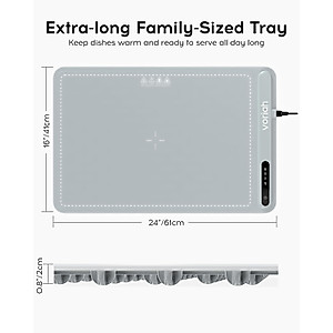 Voriah Electric Warming Tray, Foldable Food Warmers, Portable Food Warming Mat, Compact Heating Tray, 3 Heat Settings Auto Power Off, Heating Mat for Food for Events Home Buffets Party Daily Use