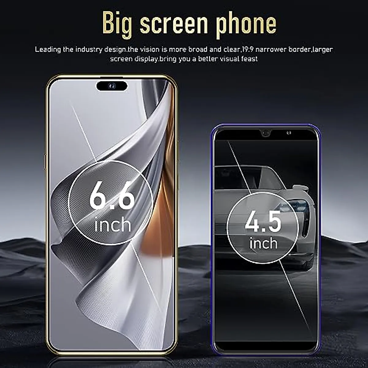 ciciglow Ultra Thin 6.6 Inch HD Smartphone, 8GB RAM 128GB ROM, Face Recognition, 24MP Camera, 4G Mobile Phone with Fast Connectivity, Long Battery Life (US Plug)