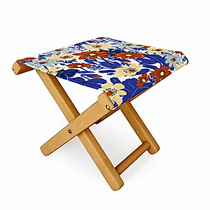 Deny Designs Folding Stool, Marta Barragan Camarasa Spring Garden Strokes