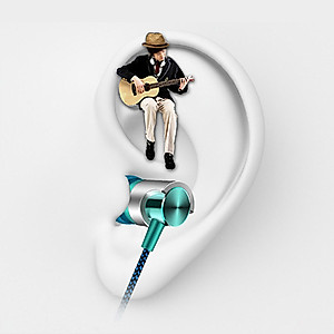 shlutesoy Fashion 3.5mm Braided Wire Stereo Super Bass Earphone in-Ear Headset with Mic Red