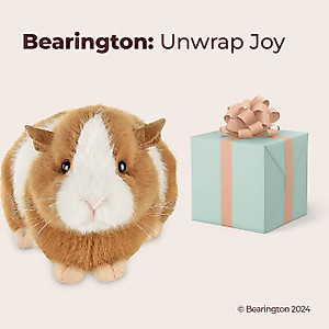 Bearington Ginny Plush Guinea Pig Stuffed Animal, 8 inch