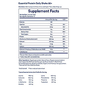 Ritual 50 and Over Vegan Plant Based Protein Powder with BCAA: 20g Organic Pea Protein from Regenerative Farms in USA, Hand-Crafted Vanilla, 3rd Party Tested, Gluten-Free, Dairy-Free, Non-GMO, 1 Lbs