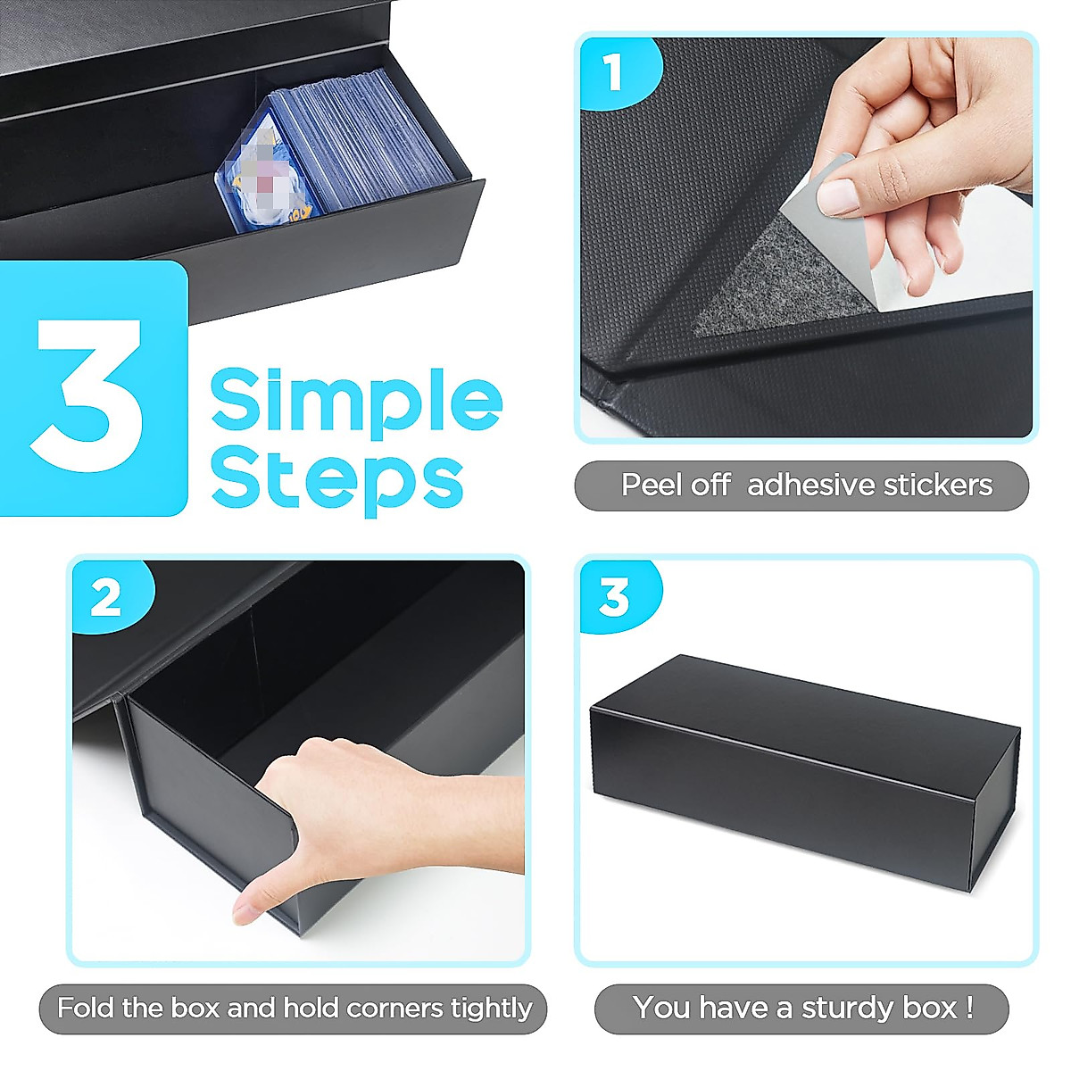 Trading Card Storage Box, Top loader Storage Box, Trading Card Holder Topload Hobby Box for 800 Count Cards - 1 PACK