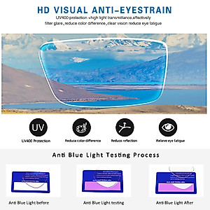 Henotin 4 Pair Reading Glasses for Women Men Readers Half Moon Frame Blue Light Blocking Spring Hinge Eyeglasses (A-mix, 1.25, diopters)