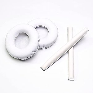 Voarmaks White Replacement Ear Pads Foam Cushion Headband Compatible with Sennheiser HD25 HD 25 HD 25-1 HD25-1ii HD25SP HMD25 HME25 HMEC25 Headphones