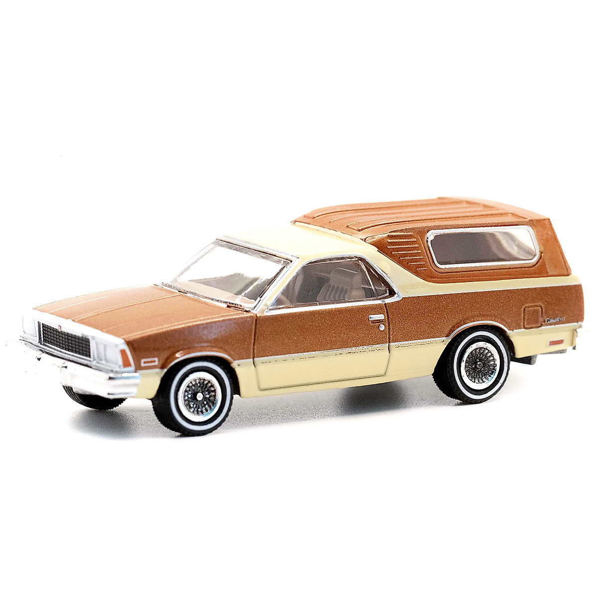 1978 Caballero Laredo with Camper Shell Brown Metallic and Cream Blue Collar Collection Series 10 1/64 Diecast Model Car by Greenlight 35220 C