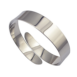 Tinde Minimalist Simple Swirl Upper Arm Cuff Bracelets for Women Girls Arm Bangle Armlets Adjustable Armband Bangle -Silver