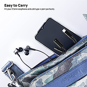 USB Type C to 3.5mm Headphone Jack Audio Adapter and Charger,2 in 1 USB C to Aux Audio Adapter with 60w PD3.0 Fast Charger,Compatible with Samsung Galaxy A53 A33 S23 S22 S21,Google Pixel 7