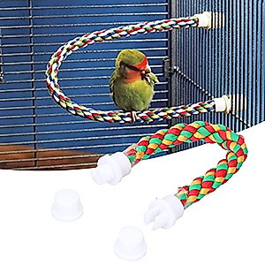 01 Bird Chew Toy, Bird Parrots Stand U Shape Bird Rope Perch for for Bird