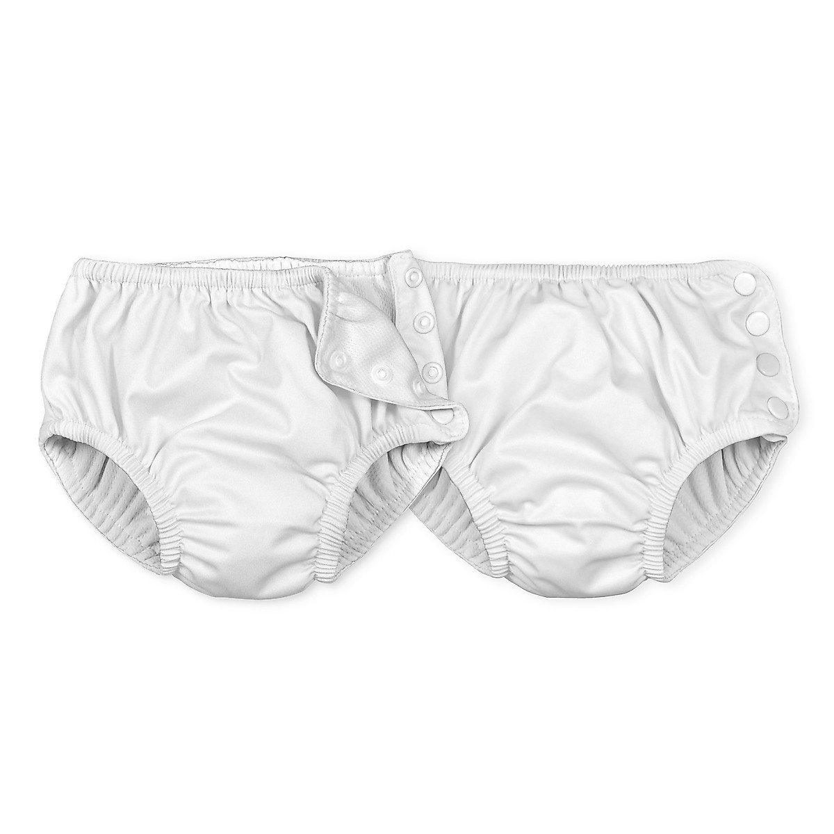 i play. by green sprouts Snap Reusable Swim Diaper (2pk) | No other diaper necessary, UPF 50+ protection,White/Snap,3T