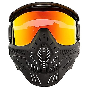 HK Army HSTL Goggle Paintball Airsoft Mask with Anti Fog Thermal Lens (Black/Fire Lens)