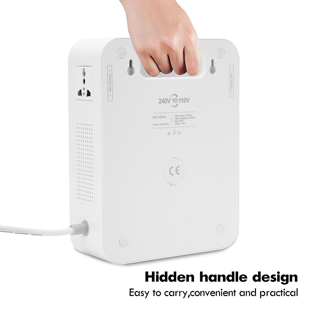 MYOYAY 2000W Step Up Voltage 110v to 220v Converter, Lightweight 110v to 220v Voltage Converter US to Europe Asia Power Transformer with Circuit Breaker Protection