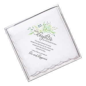 Lillian Rose Daughter Wedding Keepsake Hankie, One Size, White
