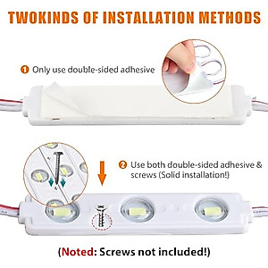 Linkstyle 60 LEDs 12V Van Interior Light Car LED Ceiling Lights Kit, Super Bright Lighting Dome Lamp for Van RV Truck Auto Vehicle Boats Caravans Trailers Lorries Bus Camper (20 Modules, White)