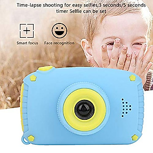 Children Camera, 2400W DV Digital Camera, Large Capacity 1200mAh Battery Waterproof ABS Lovely Round Corner Camera Video Recorder Toys Christmas Birthday Gift for Kids Sticker Photo Mode(X500 Rabbit)