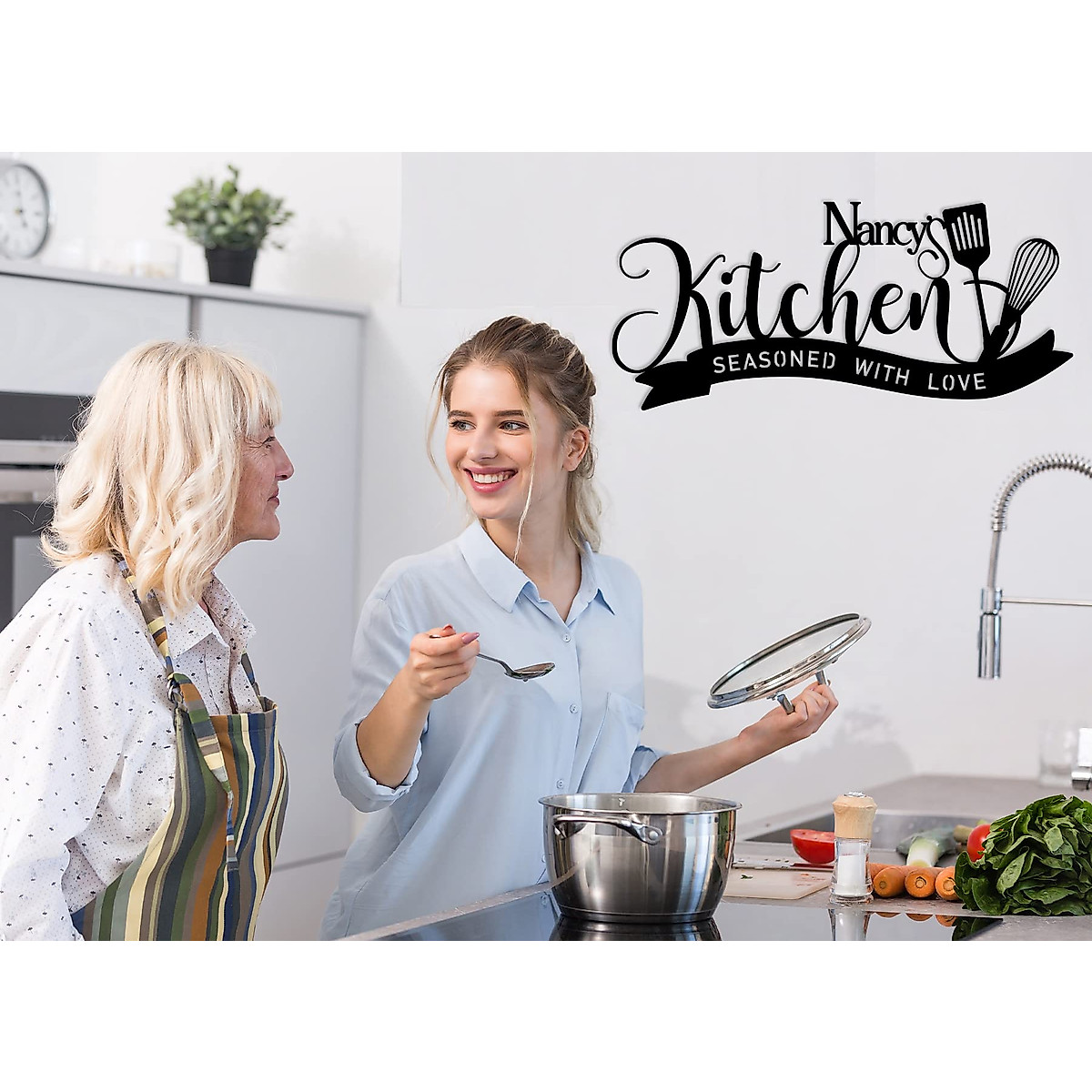 Personalized Metal Sign for Kitchen, Nana's Kitchen Sign, Mom's Kitchen Sign, Kitchen Wall Decor, Custom Kitchen Signs, Personalized Kitchen Gifts, Nana Mothers Day Gift, Kitchen Metal Wall Art