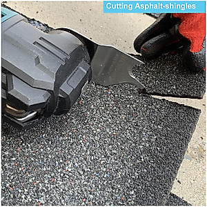 HEMUNC 3PCS Oscillating Multitool Saw Blades, Oscillating Multi Tool Hook Knife Blade for Cutting Roofing Shingles, PVC Carpet, and Cardboard, Fit Dewalt Milwukee Rockwell Bosch Dremel Ryobi Ridgid