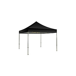 BannerBuzz Blank Canopy Tent, Only Topper, 420 Denier Oxford Polyester Fabric, 325 GSM, Velcro Topper Attachment (10' x 10', Black)