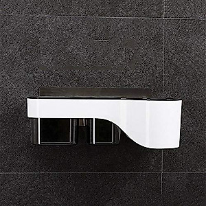 BKDFD Shower Shelf, Gray Bathroom Plastic no Drilling Wall Hanging Organizer Storage Shelves with Strong Suction Cup (Color : Blue)