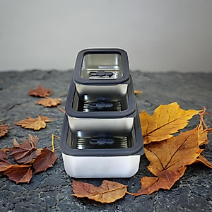 EleganceEssentials Stainless steel food storage containers leak proof & airtight lids for Kitchen,stainless steel bowl,meal prep lunch box,freezer and microwave safe (Blue)