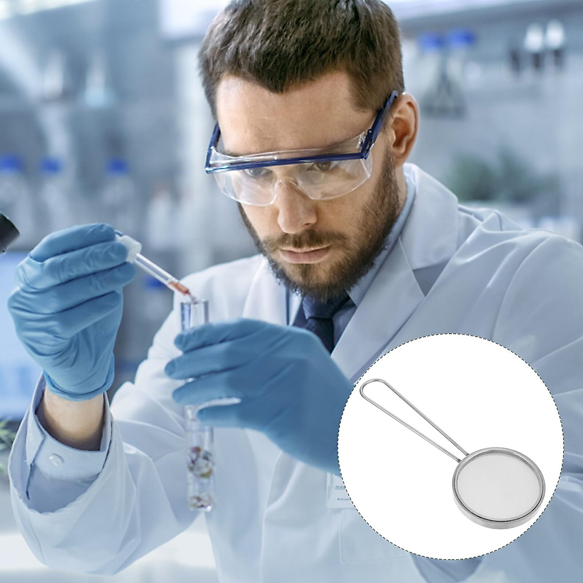 100 Fine Mesh Sieve Strainer, Mesh Stainless Steel Cell Strainer Cell Filter Standard Test Sieve Sanitary Fittings for Laboratory