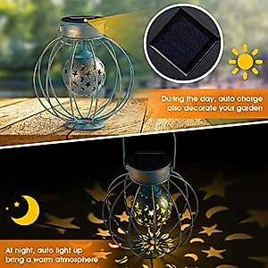 Hanging Solar Lanterns Table Lamp Moon Star Pattern¡­