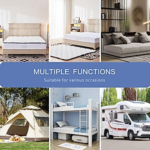 UMN Mattress Topper Queen Size - Soft Foldable Memory Foam Mattress Pad - 2 Inch Thin Cooling Breathable Mattress Protector for Back Pain Pressure Relief