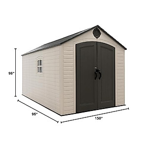 Lifetime Outdoor Storage Shed, 8 x 12.5 Foot
