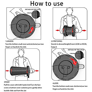 Upgraded Telescoping Stool Collapsible Stool with Seat Cushion & Bag, Retractable Folding Camping Stool for Adults Max Load 500lb More Sturdy Lightweight for Fishing Hiking Gardening (Black-s)