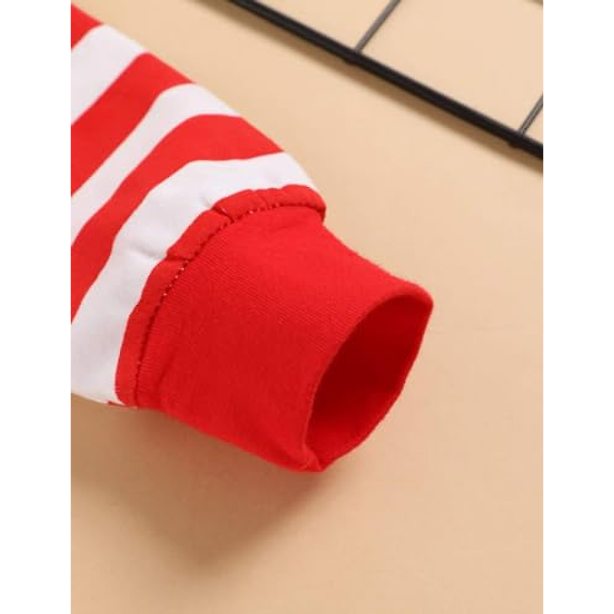 TUEMOS baby-girls Newborn Easter My 1St Letter Rabbit Stripe Hoodie Romper Outfit, Valentine-b, 0-3 Months