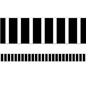Teacher Created Resources Black and White Vertical Stripes Straight Border Trim