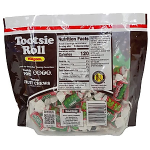 Tootsie Roll Christmas Chocolate and Vanilla Flavored Midgees, Pack of 2 12oz Bags